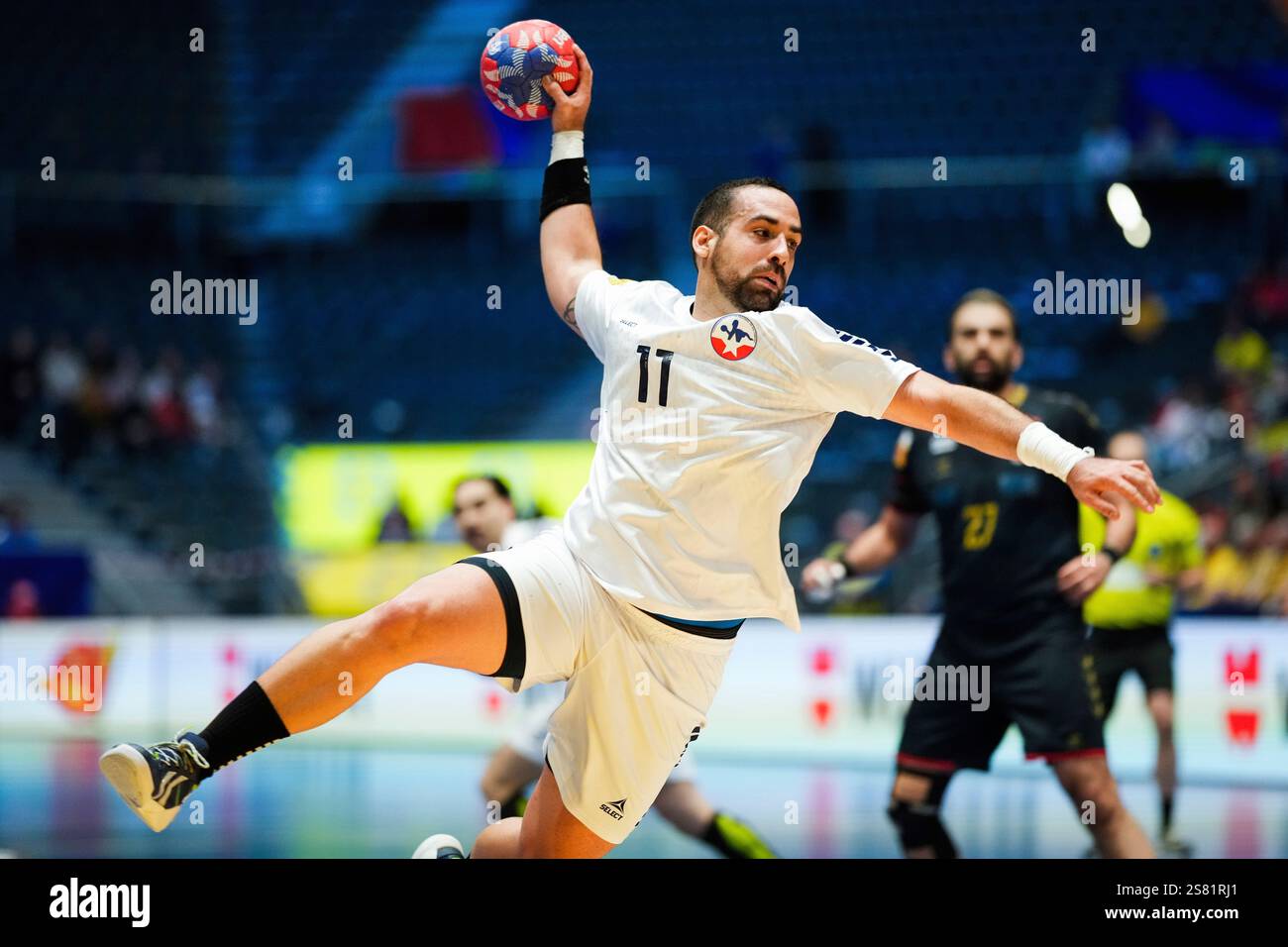 Chile's Esteban Salinas during the World Championship handball match ...