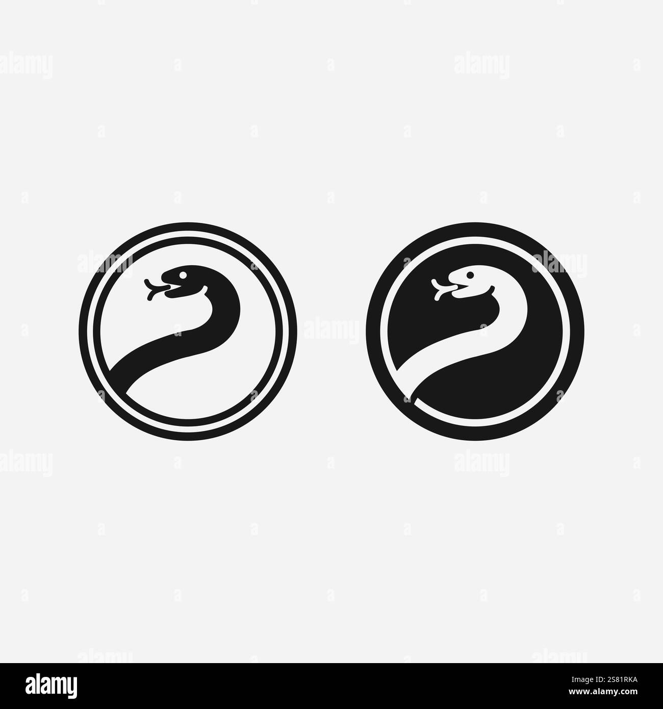 Snake logo template design. Vector illustration Stock Vector Image ...