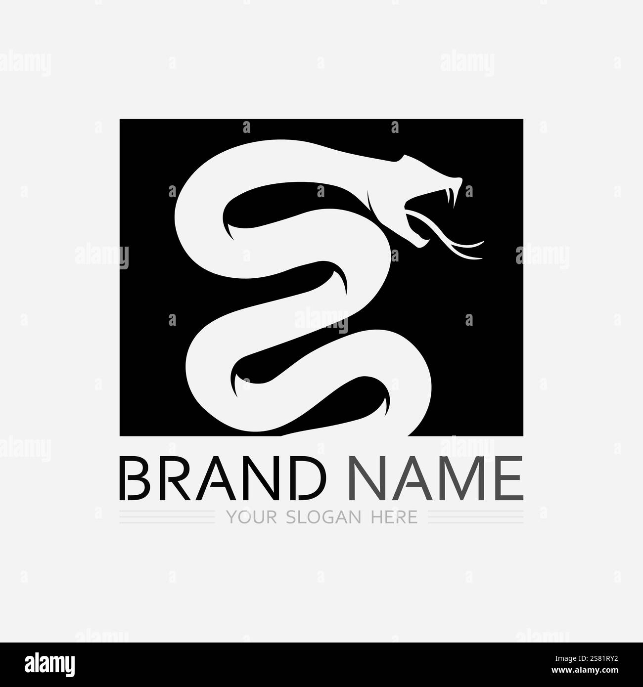 Snake logo template design. Vector illustration Stock Vector Image ...
