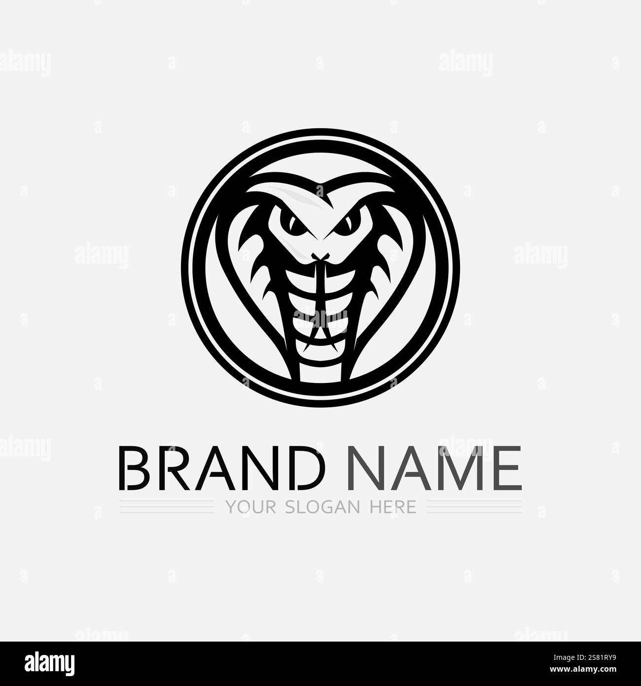 Snake logo template design. Vector illustration Stock Vector Image ...