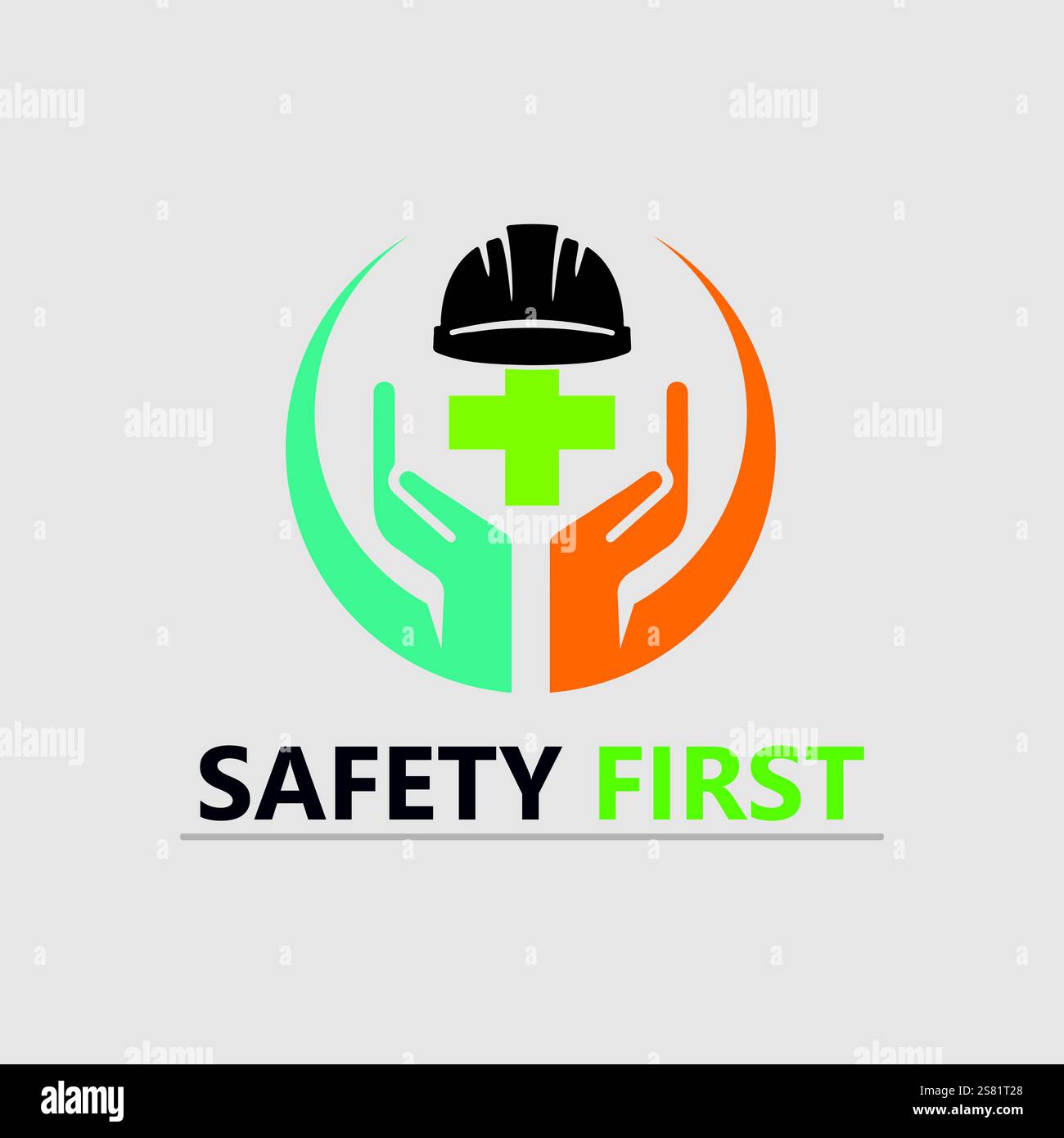 safety first logo icon vector design and illustration graphic sign ...