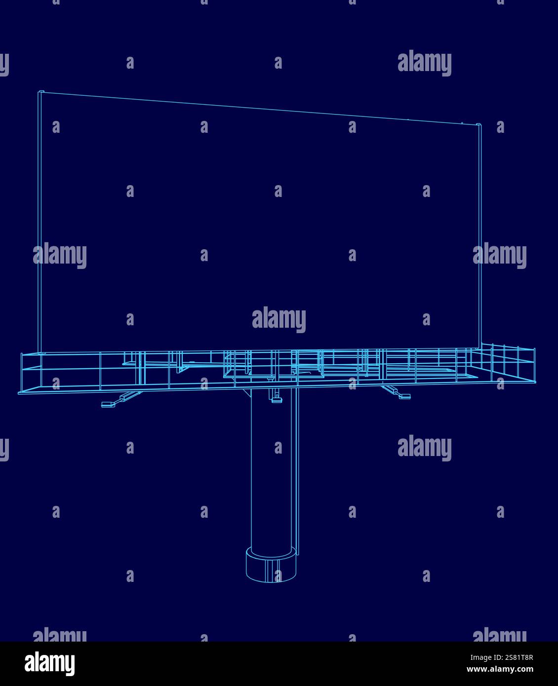 Billboard is shown in a blue color. The billboard is a large structure ...