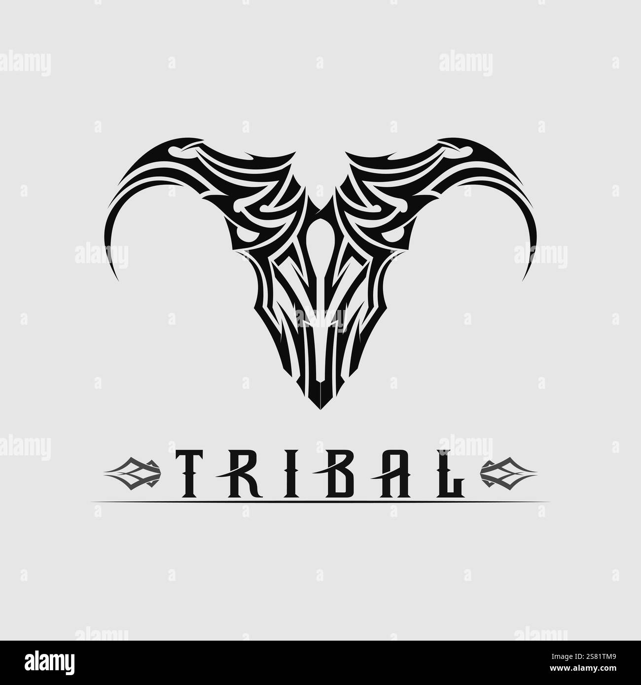 black tribal vector logo design icon and sign tribal Stock Vector Image ...