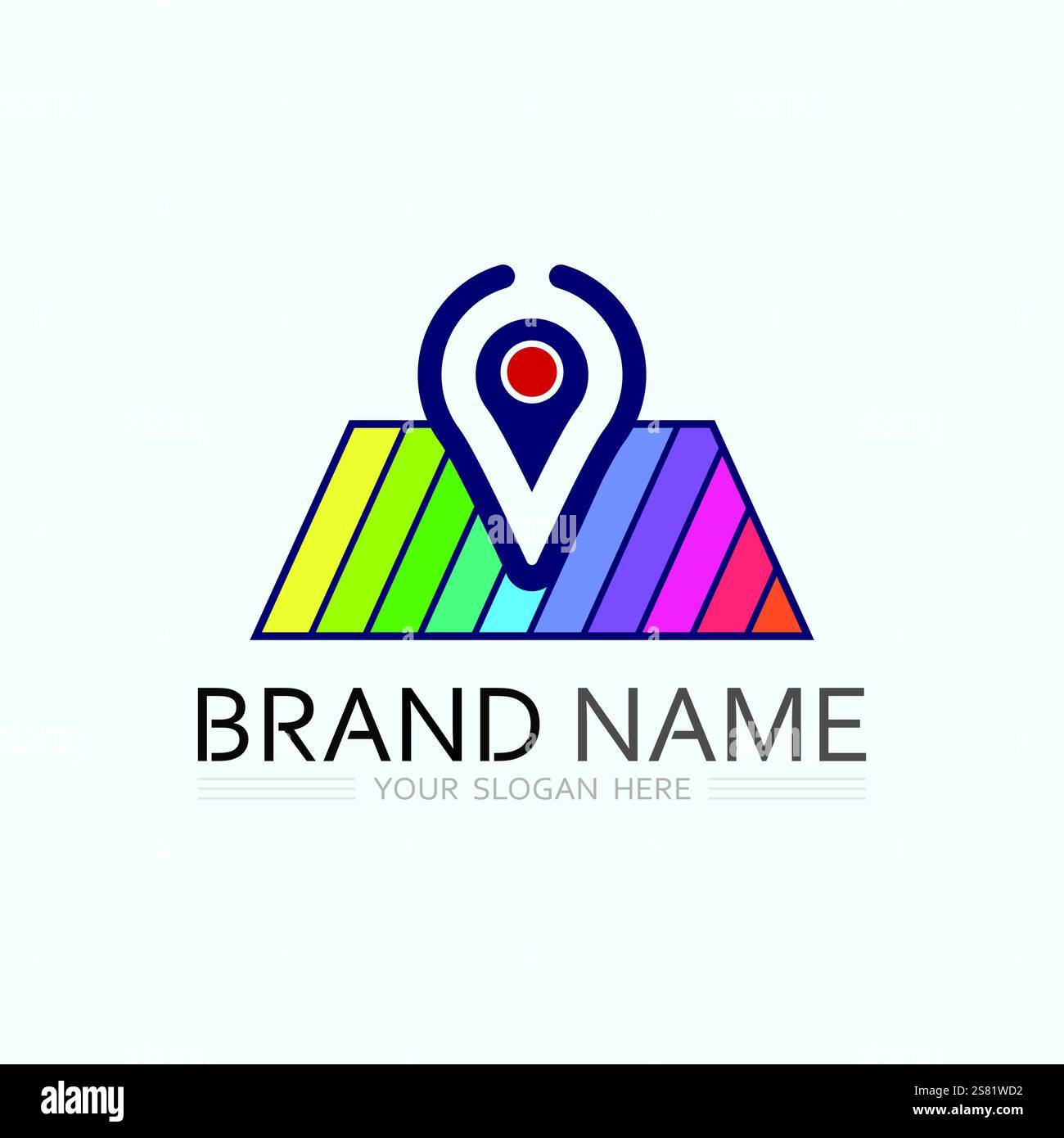 GPS and MAP logo navigator sign location symbol design vector ...