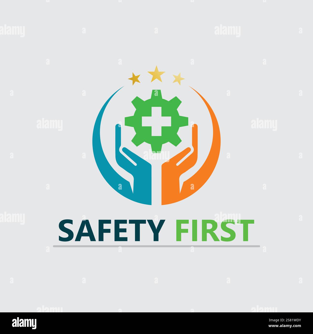safety first logo icon vector design and illustration graphic sign ...