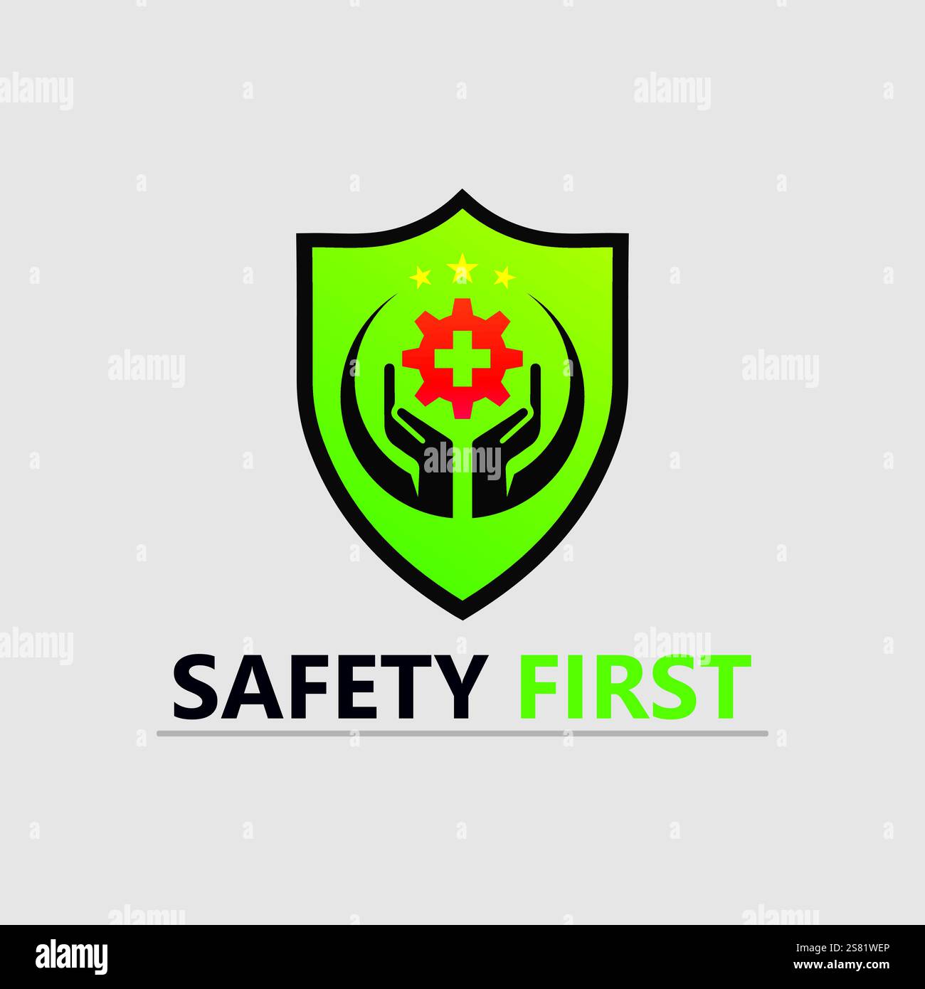 safety first logo icon vector design and illustration graphic sign ...
