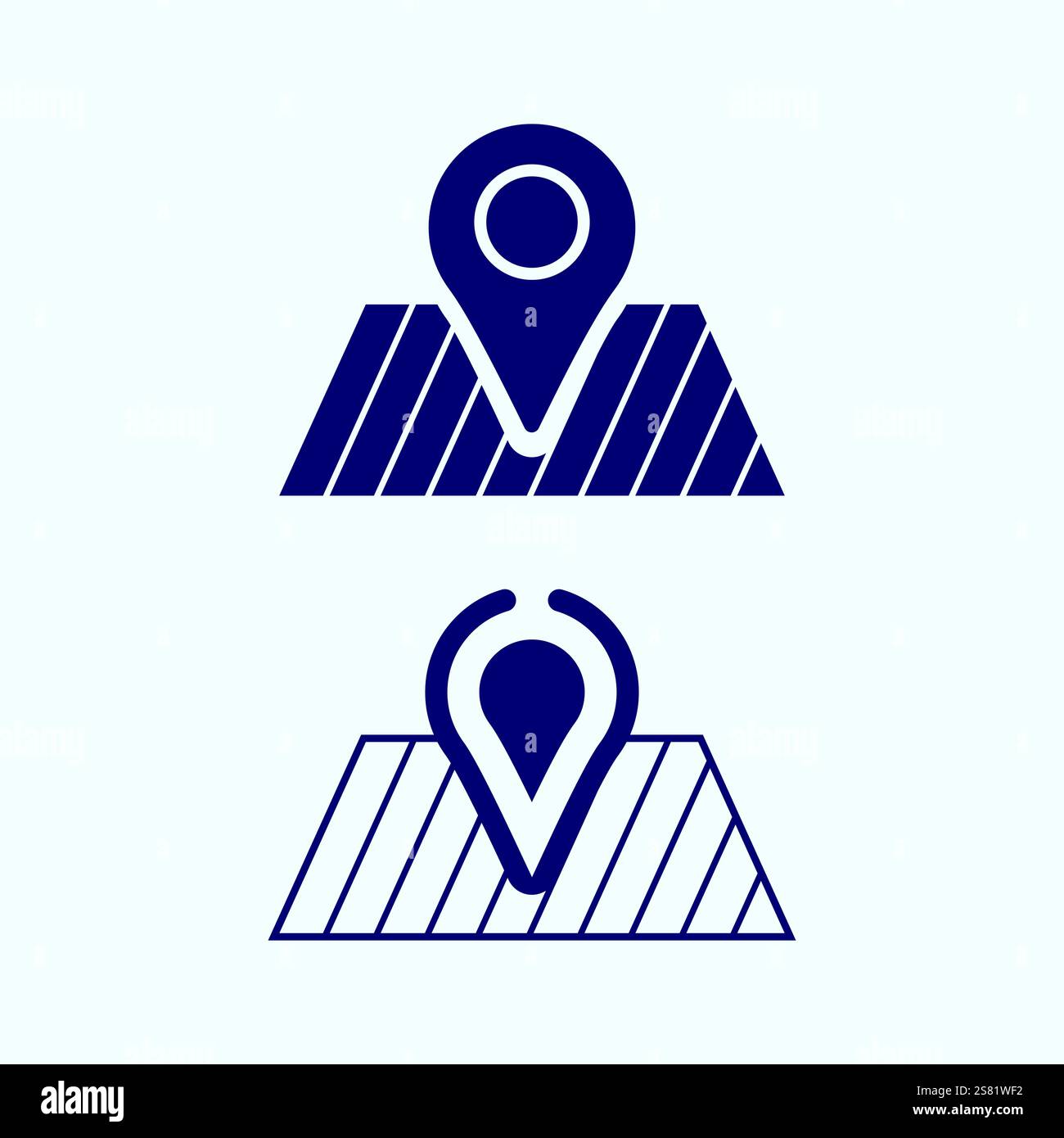 GPS and MAP logo navigator sign location symbol design vector ...