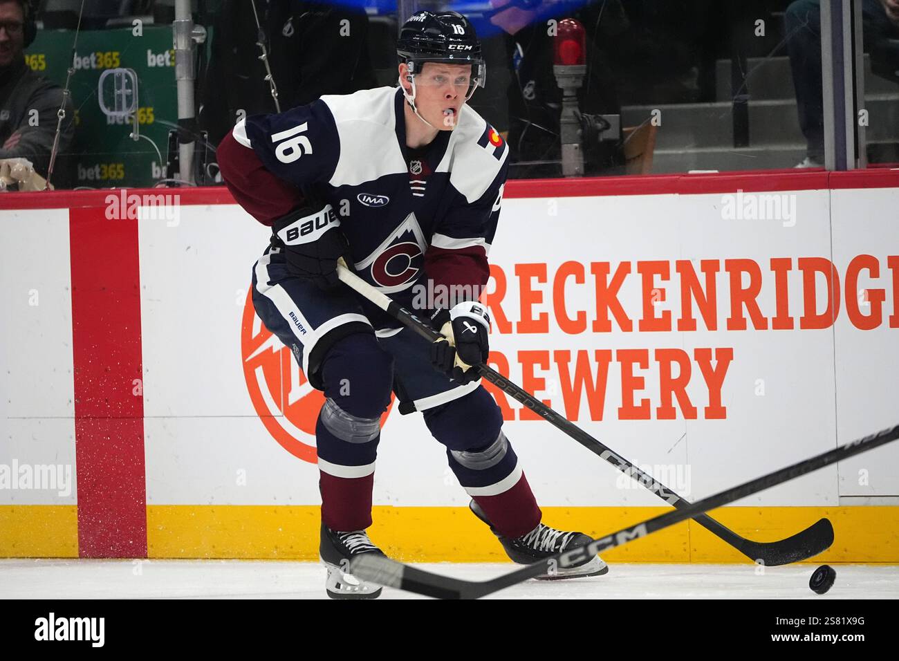 Colorado Avalanche center Juuso Parssinen (16) in the first period of ...