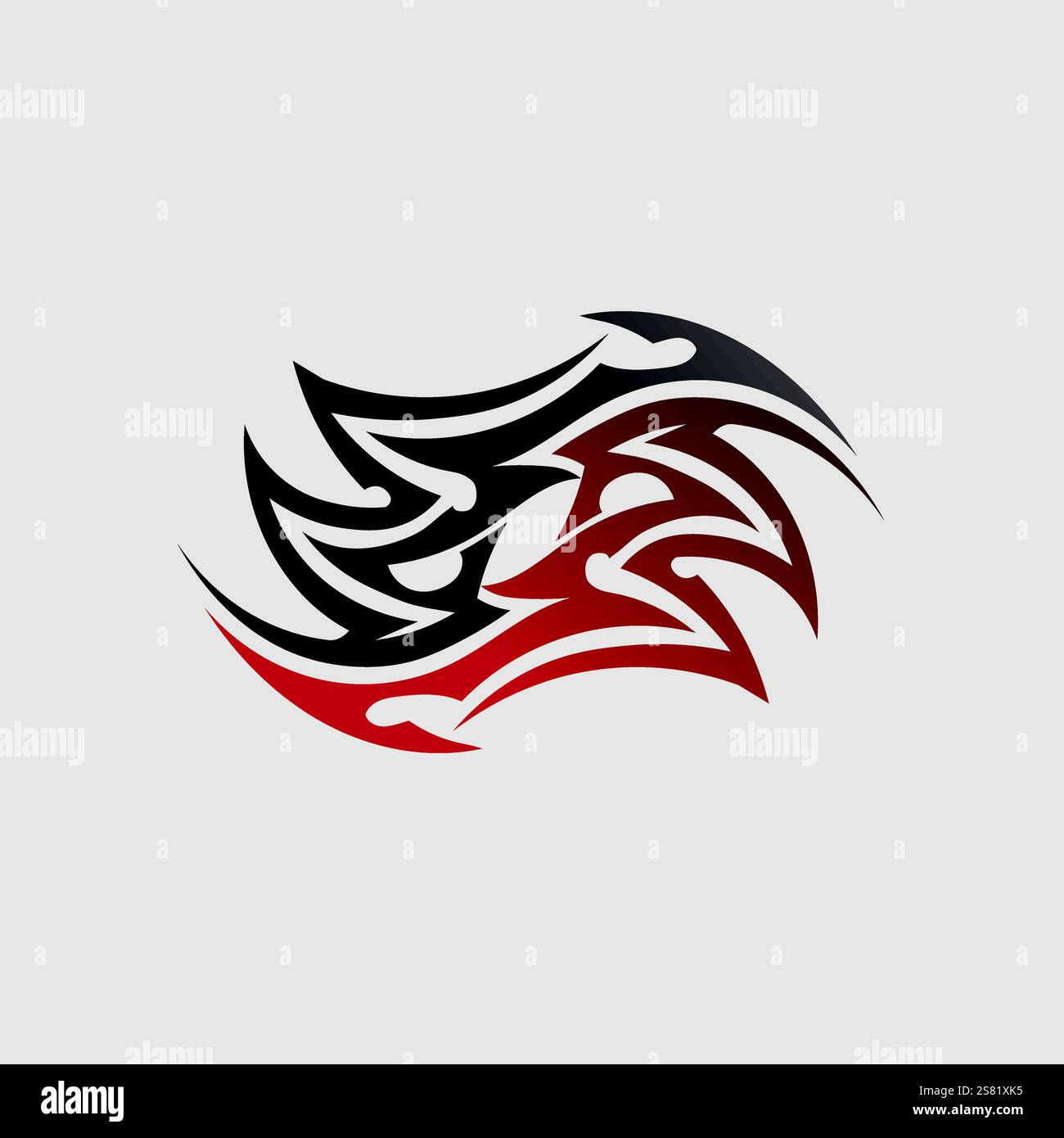 black tribal vector logo design icon and sign tribal Stock Vector Image ...