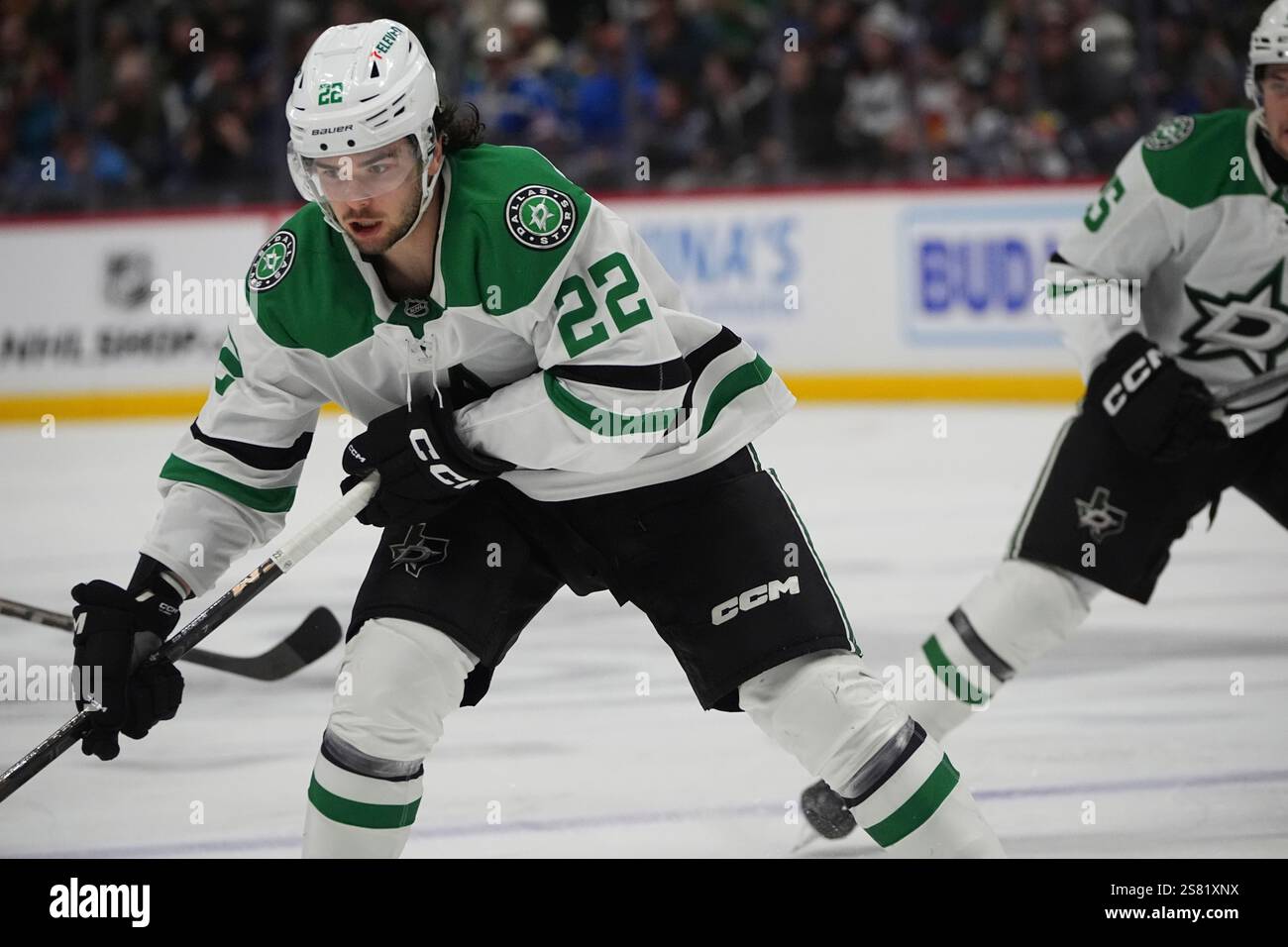 Dallas Stars center Mavrik Bourque (22) in the second period of an NHL ...