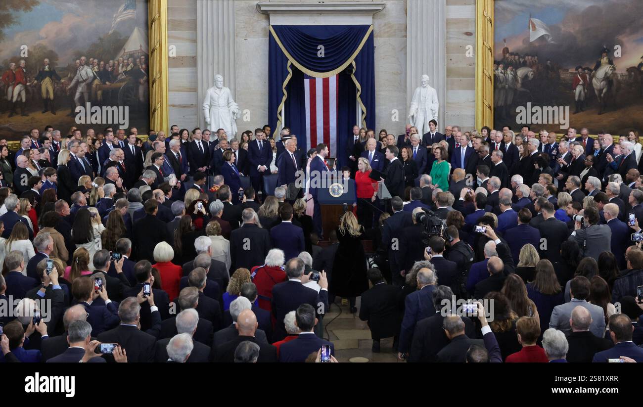 Washington, United States. 20th Jan, 2025. J.D. Vance is sworn in as U ...