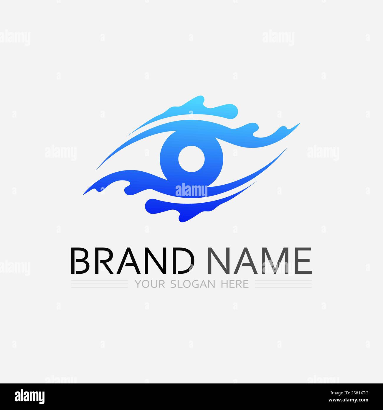 wave and water Isolated round shape logo Blue color Sea, ocean, river ...