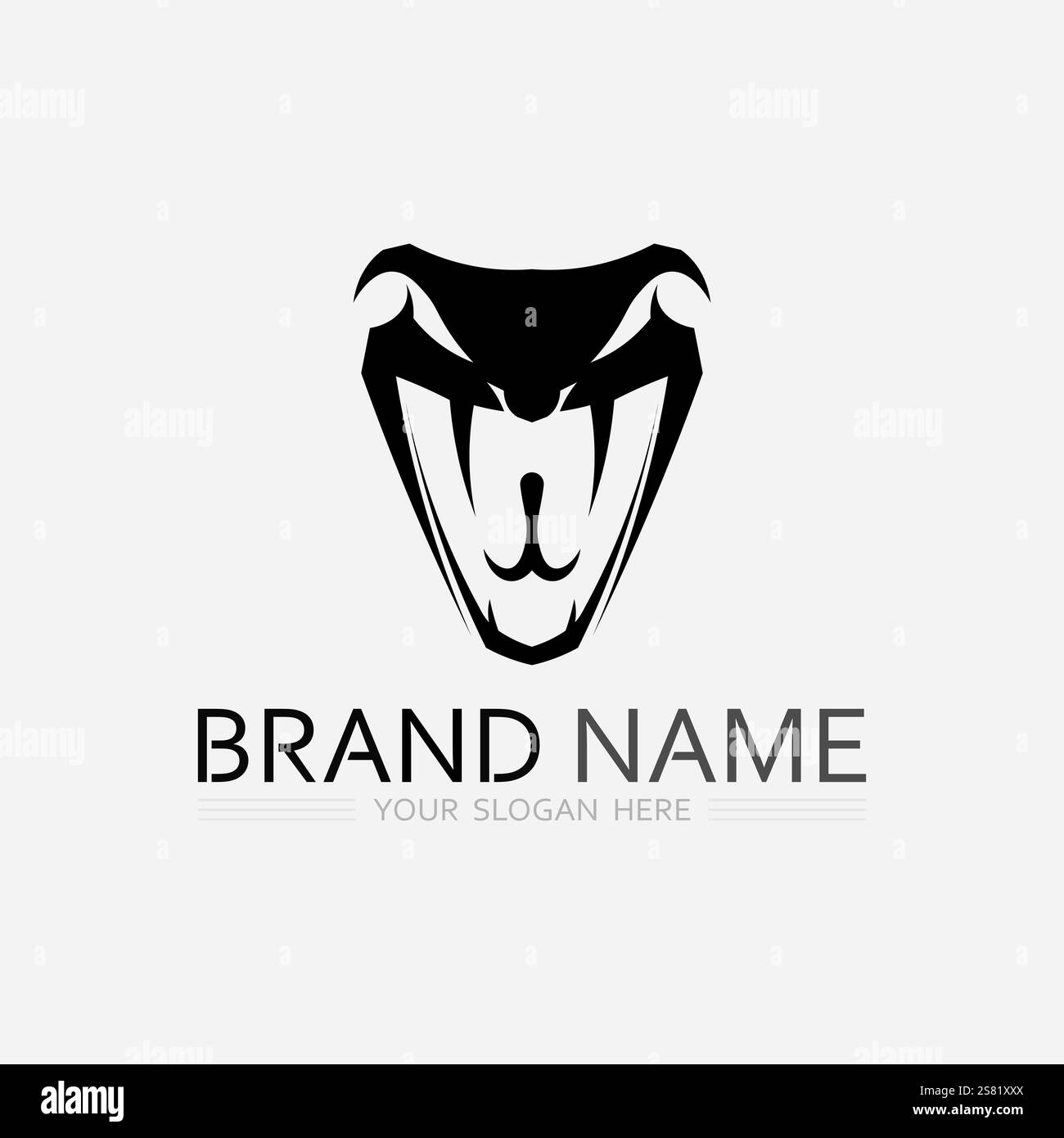 Snake logo template design. Vector illustration Stock Vector Image ...