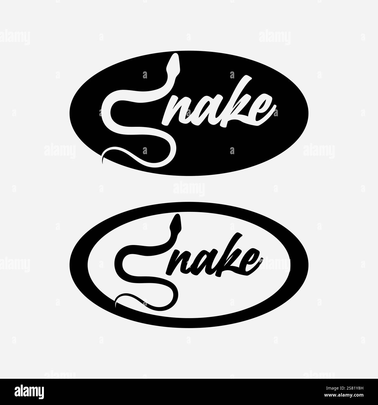 Snake logo template design. Vector illustration Stock Vector Image ...