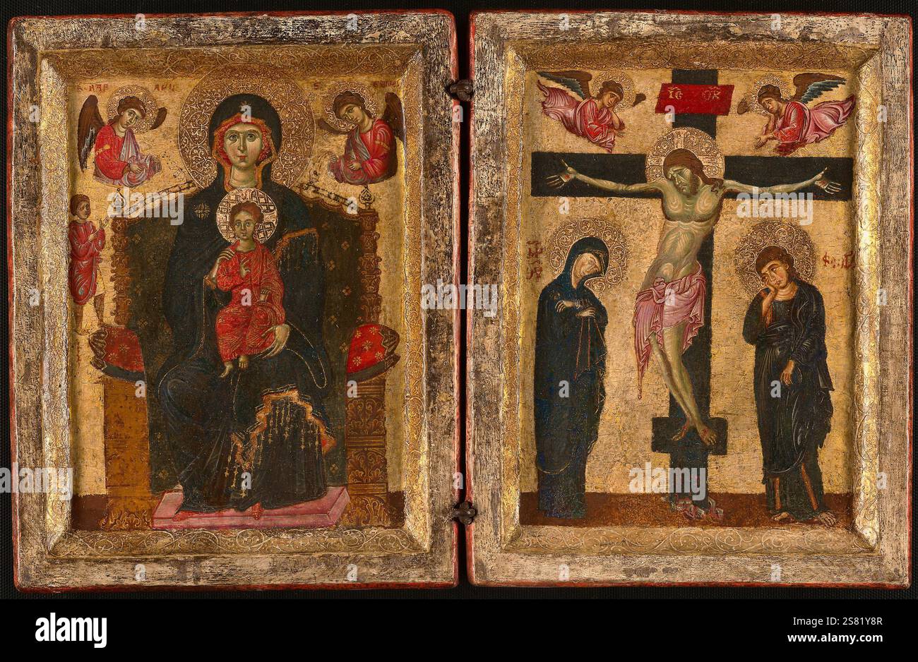 Anonymous - Diptych of the Virgin and Child Enthroned and the Crucifixion - 1933.1035 - Art ...