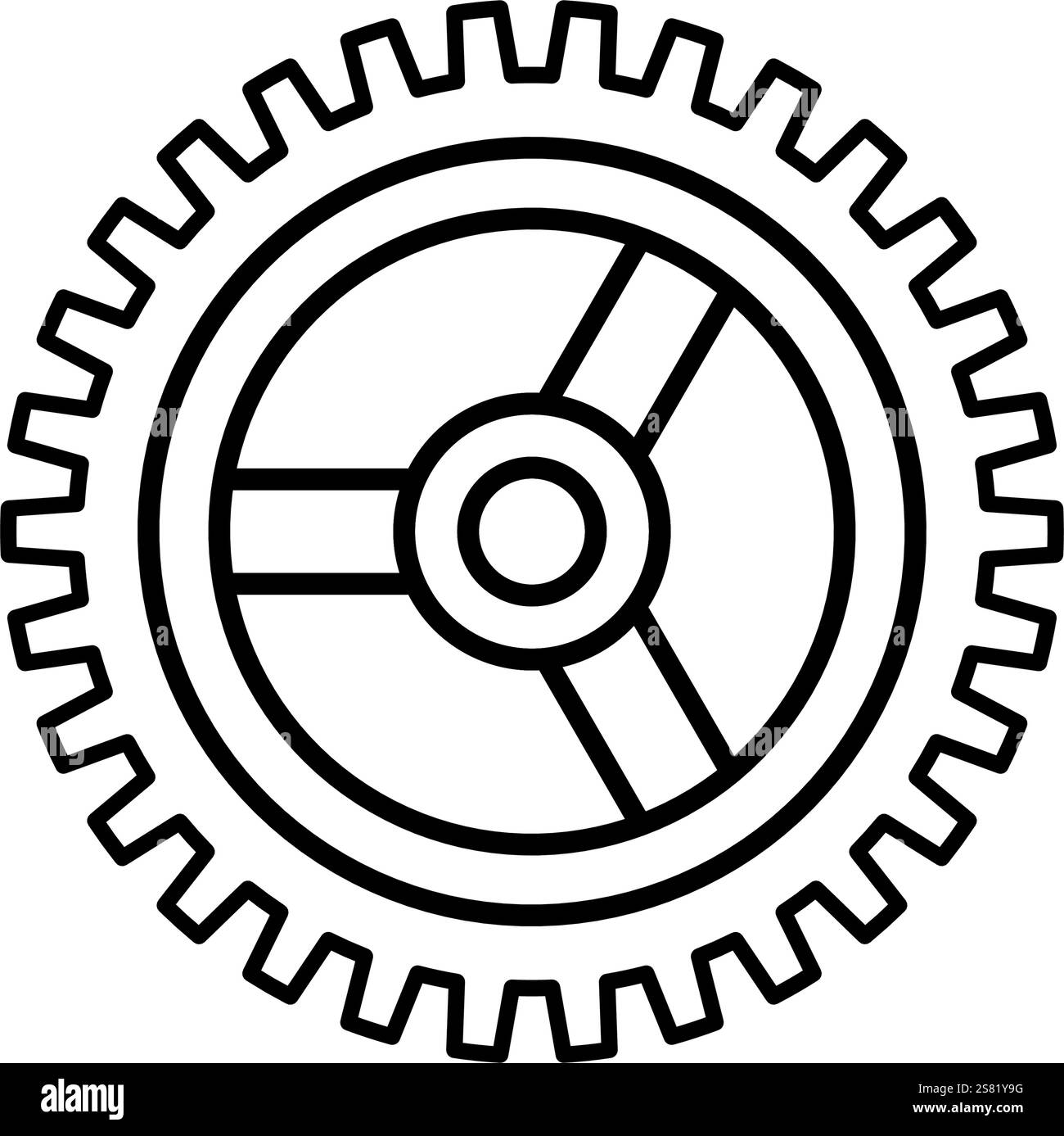 Gear, mechanism, settings - vector icon Stock Vector Image & Art - Alamy