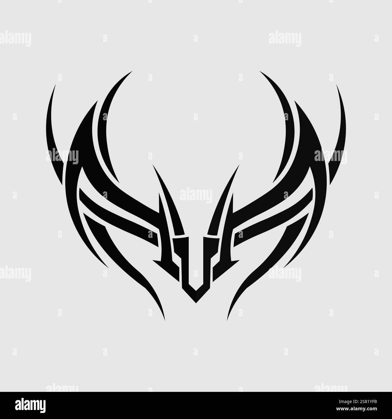 black tribal vector logo design icon and sign tribal Stock Vector Image ...