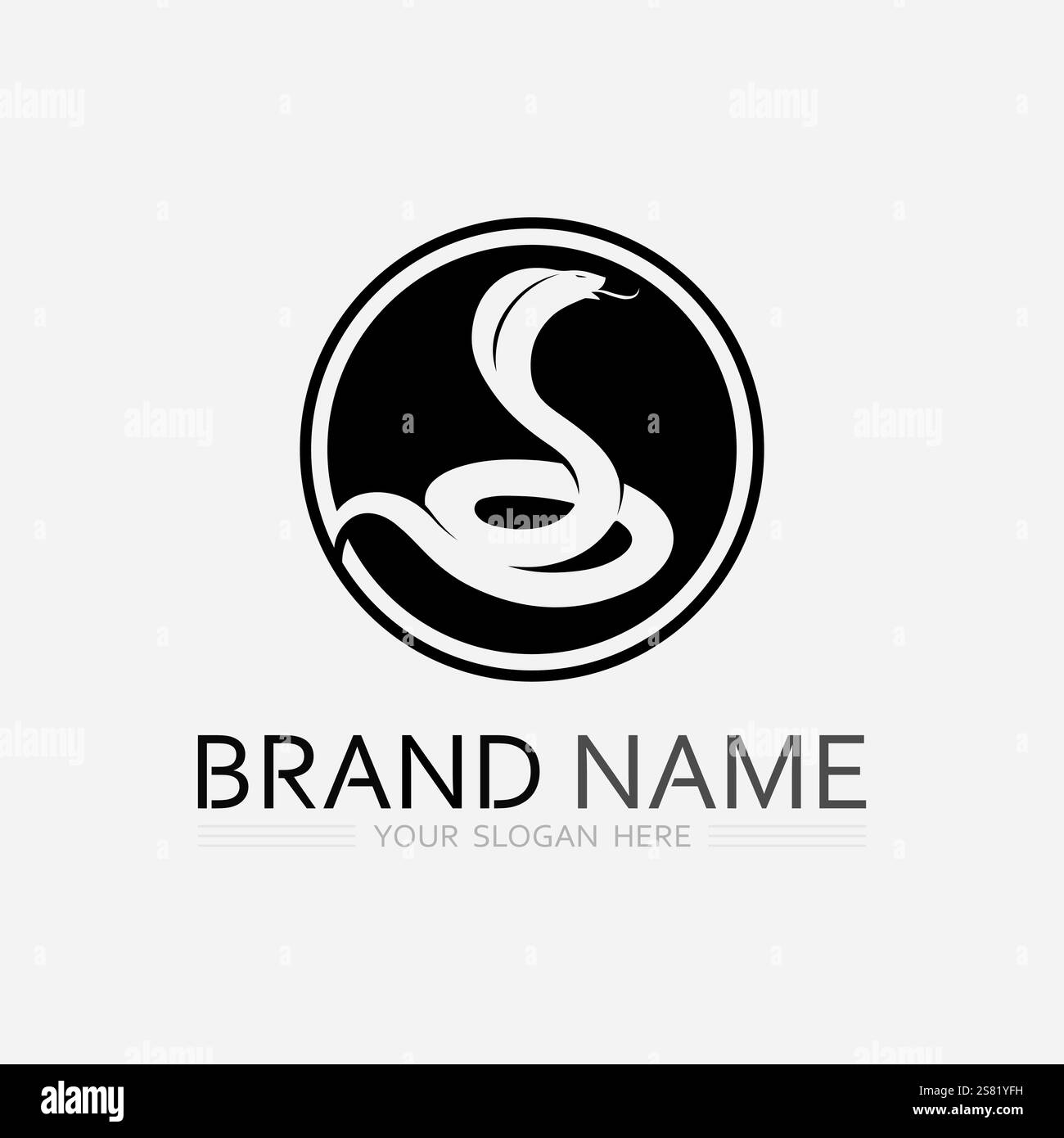 Snake logo template design. Vector illustration Stock Vector Image ...