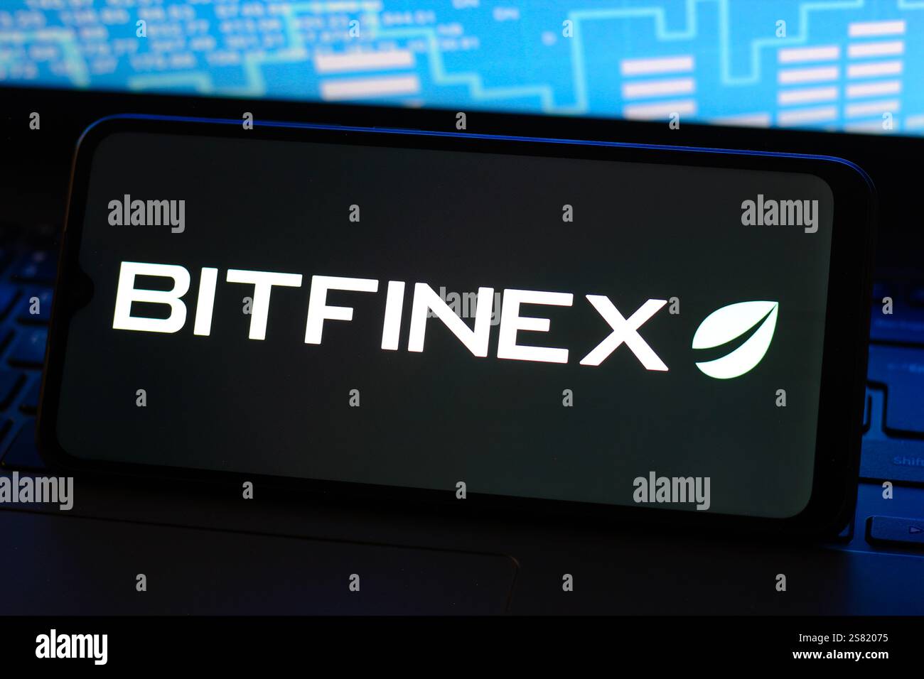 Canada. 20th Jan, 2025. In this photo illustration, the Bitfinex logo ...