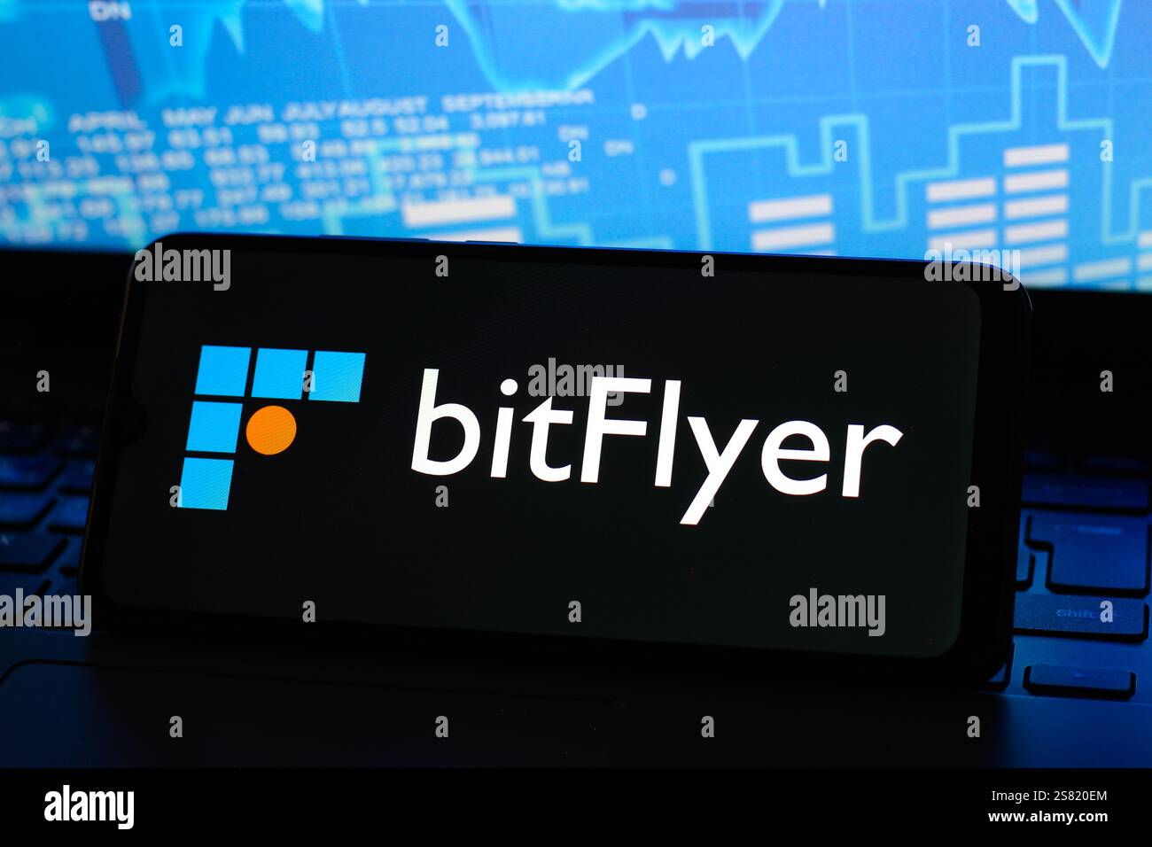 Canada. 20th Jan, 2025. In this photo illustration, the bitFlyer logo is seen displayed on a ...
