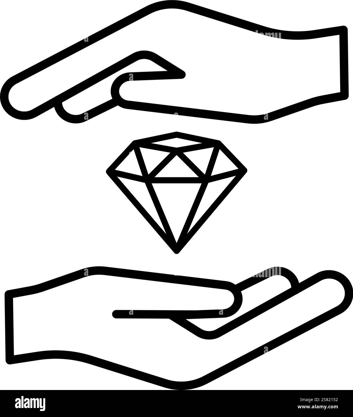 capital protection, hands and diamond Stock Vector Image & Art - Alamy