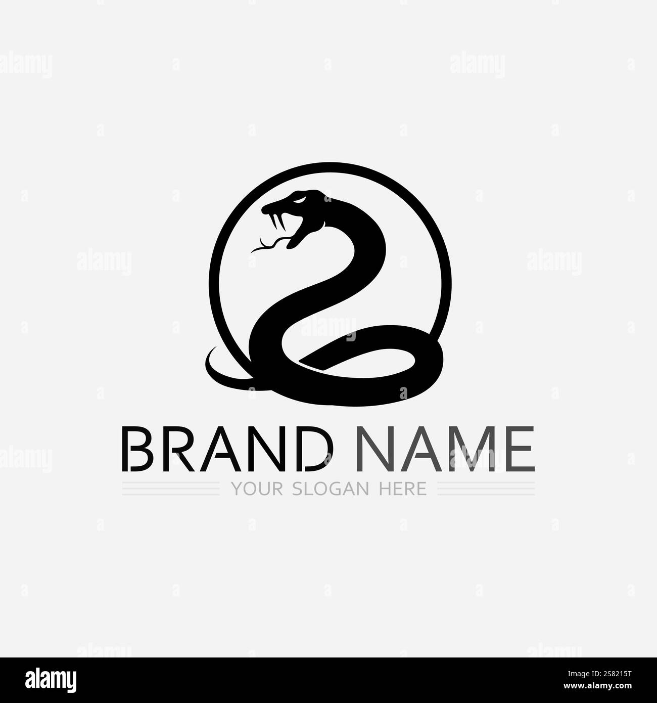 Snake logo template design. Vector illustration Stock Vector Image ...