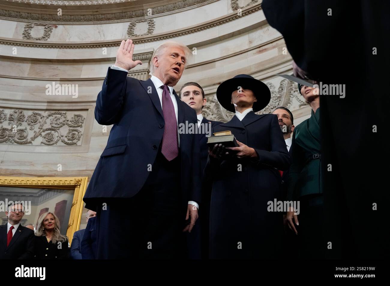 Donald Trump is sworn in as the 47th president of the United States by ...