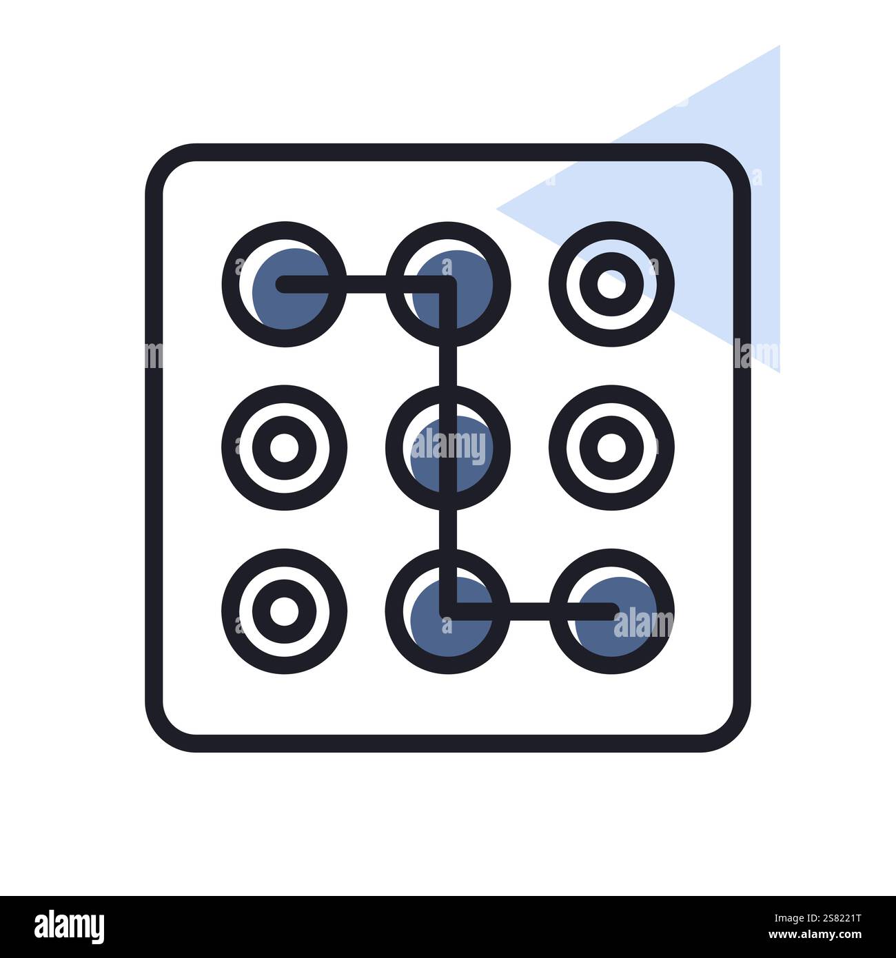 Lock pattern vector icon. Hand entering smartphone password symbol ...