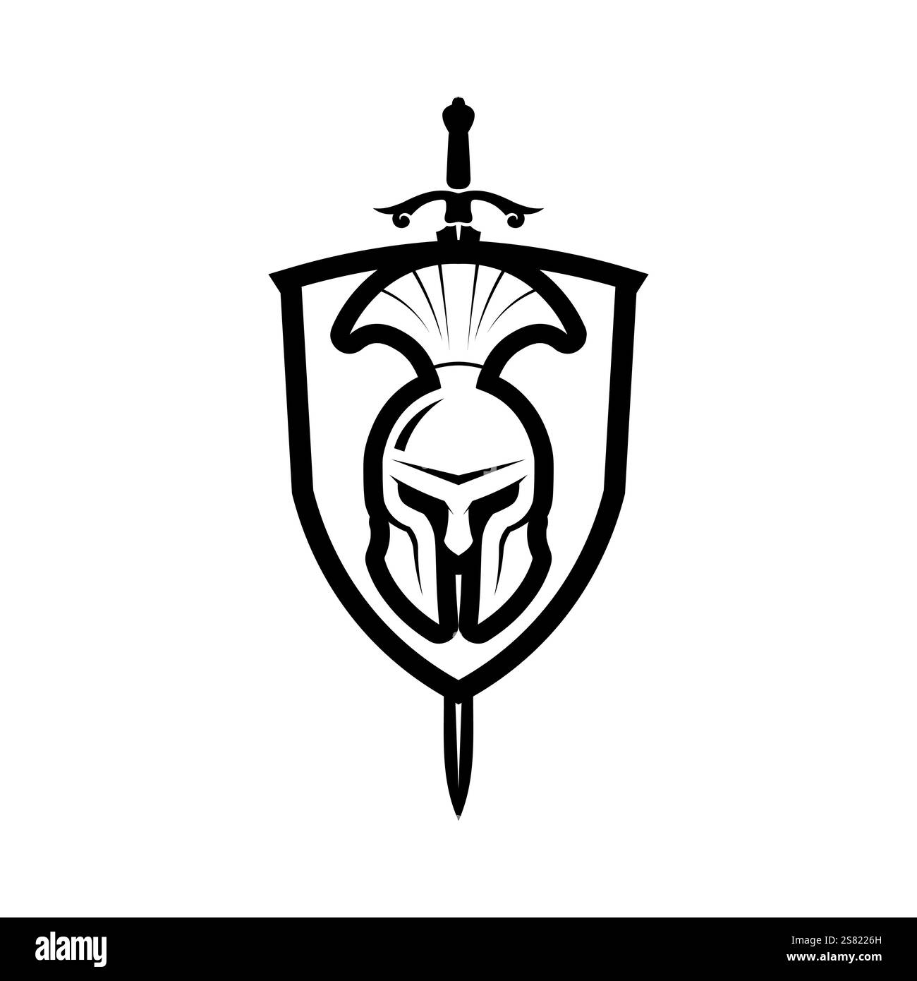 Spartan ancient greek trojan Black and White Stock Photos & Images - Alamy