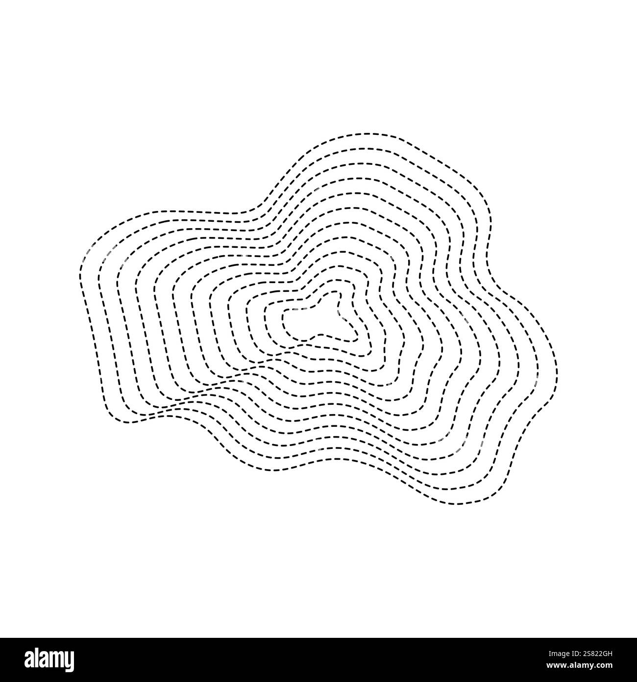 Geography line map with topographic map background. vector of organic ...