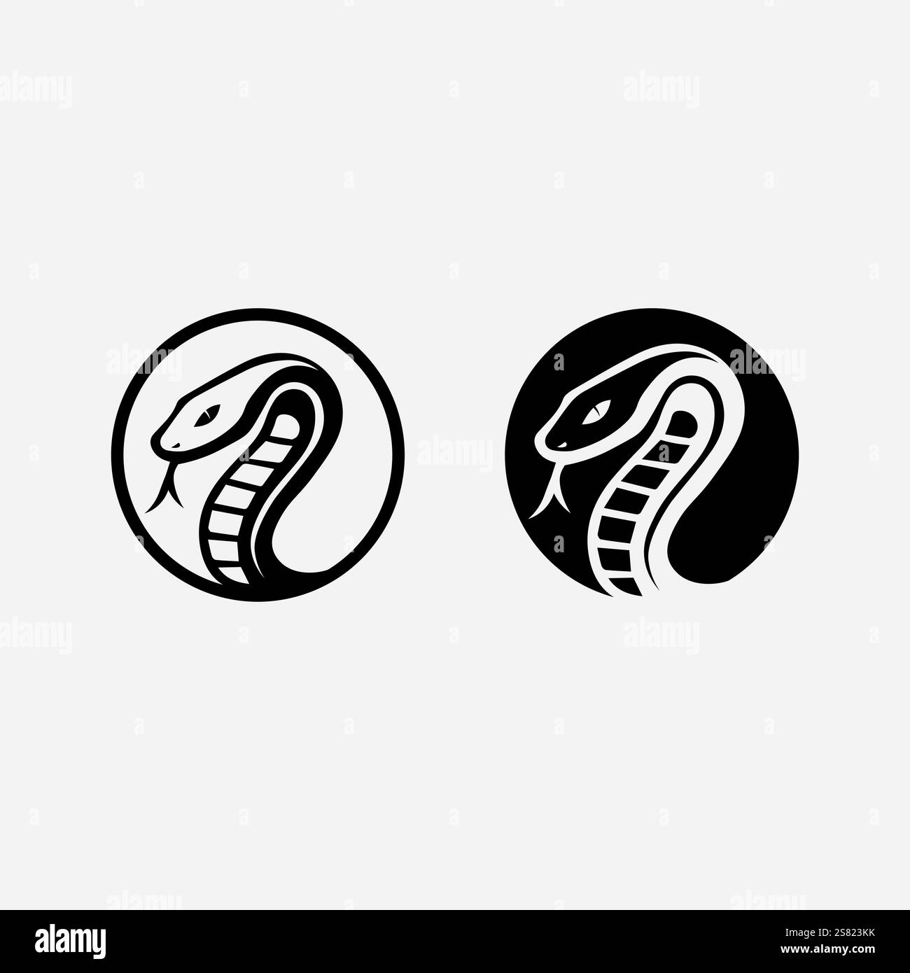 Snake logo template design. Vector illustration Stock Vector Image ...
