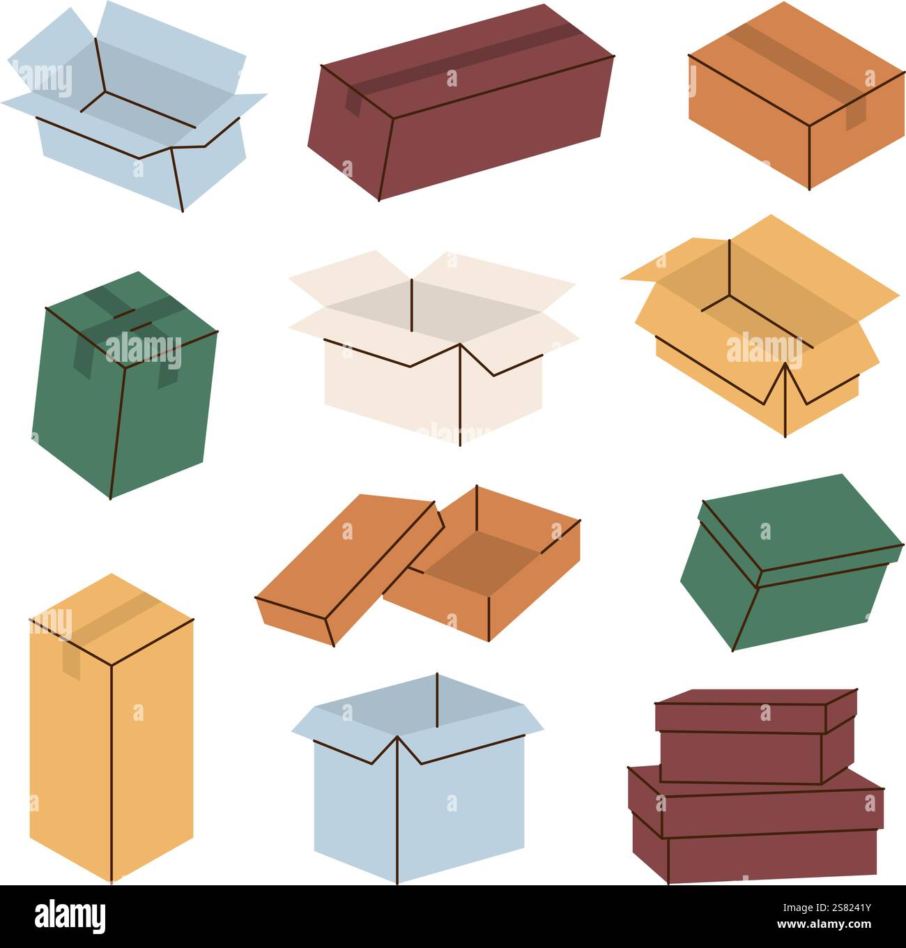 Package boxes. Present gift boxes. Vector illustration Stock Vector ...