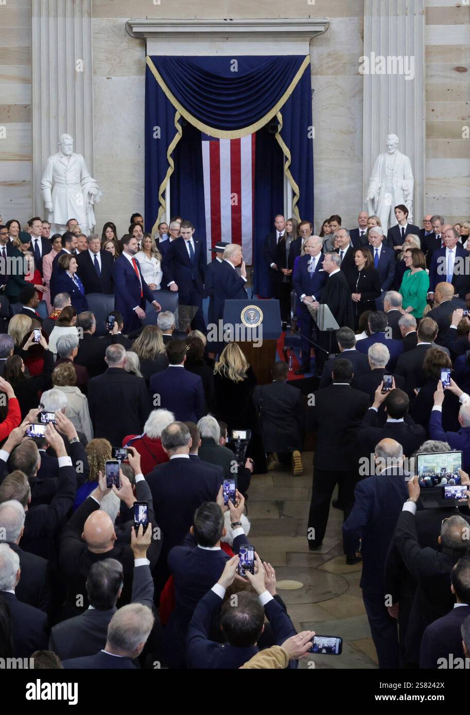 U.S. President Donald Trump takes oath on the day of his Presidential ...