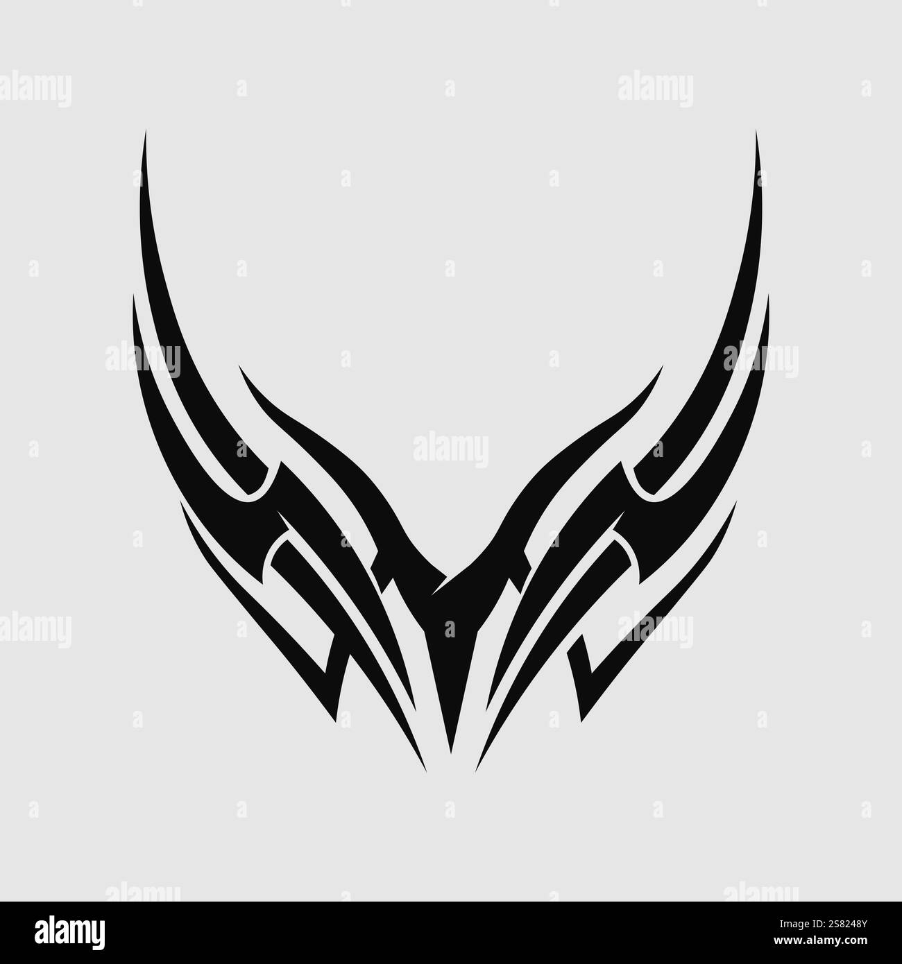 black tribal vector logo design icon and sign tribal Stock Vector Image ...