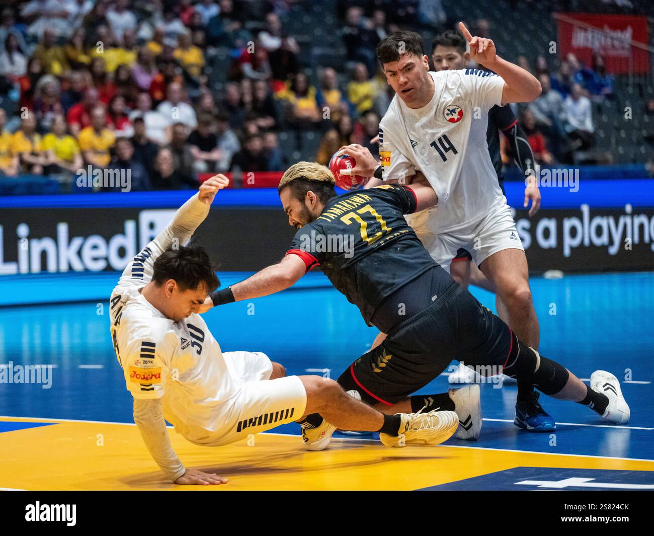 Daniel Ayala and Benjamin Illesca of, Chile. , . defend against ...