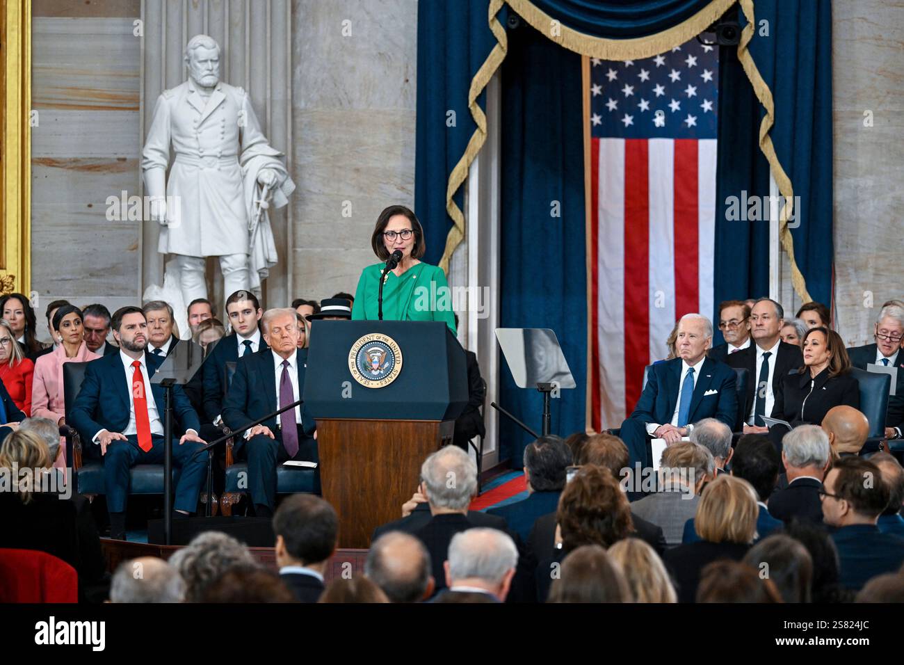 Senator Deb Fischer speaks during the inauguration of Donald Trump as ...