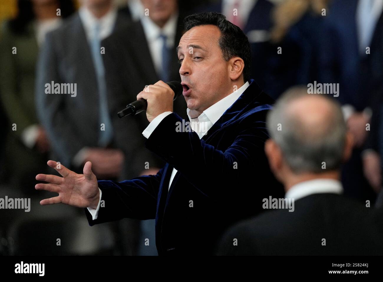 Christopher Maccio sings during the 60th Presidential Inauguration in ...