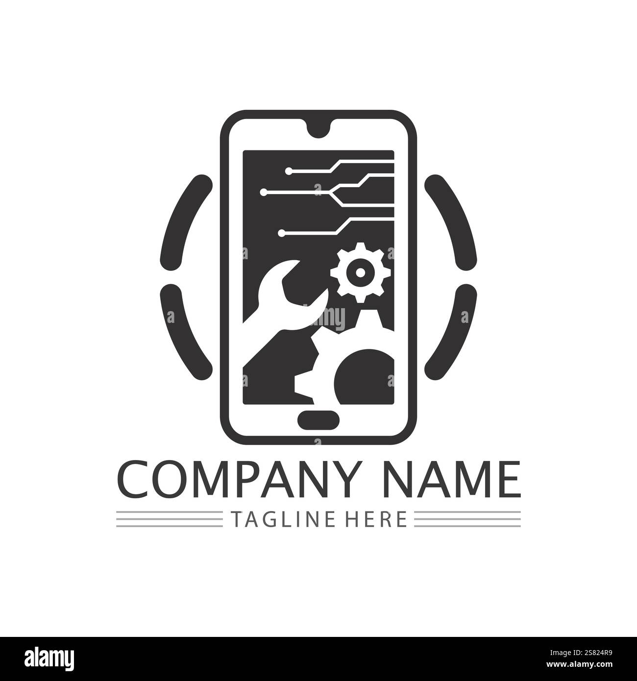 smart phone icon logo design and vector illustration Stock Vector Image ...