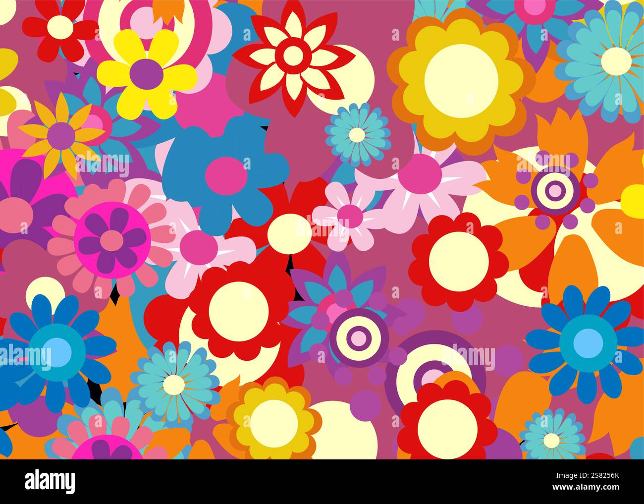 colorful spring flowers vector illustration Stock Vector Image & Art ...