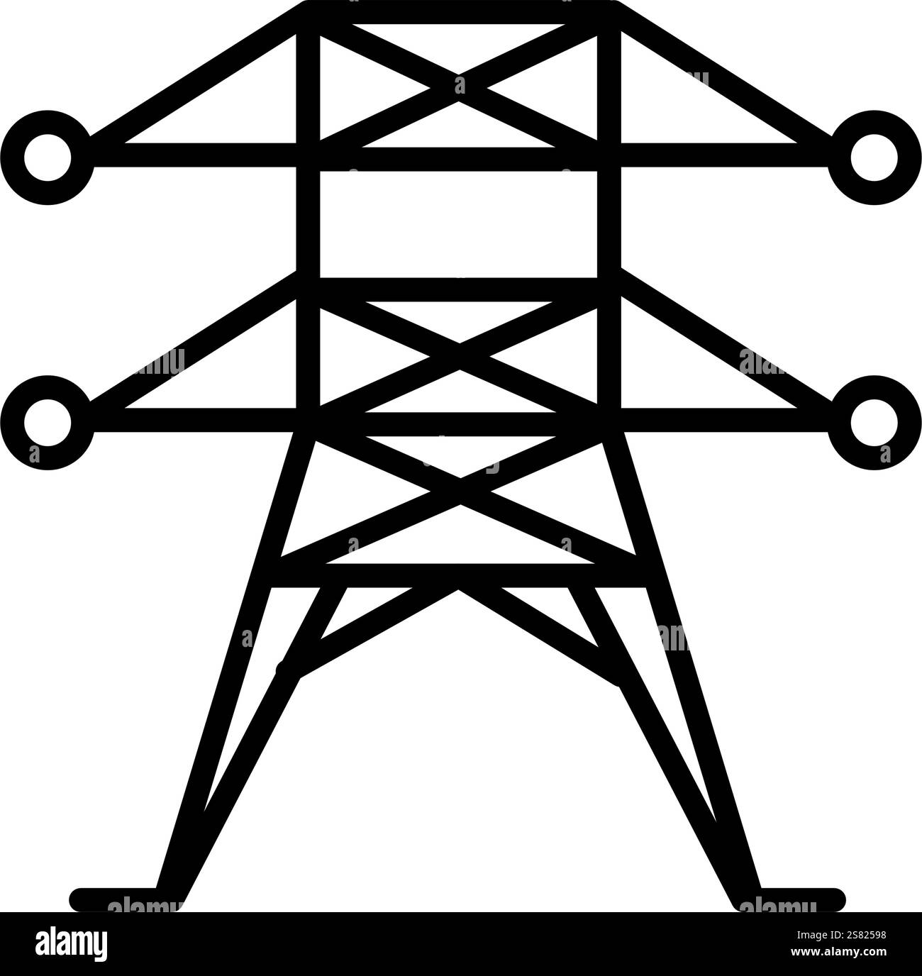 electric pole, power line - vector icon Stock Vector Image & Art - Alamy