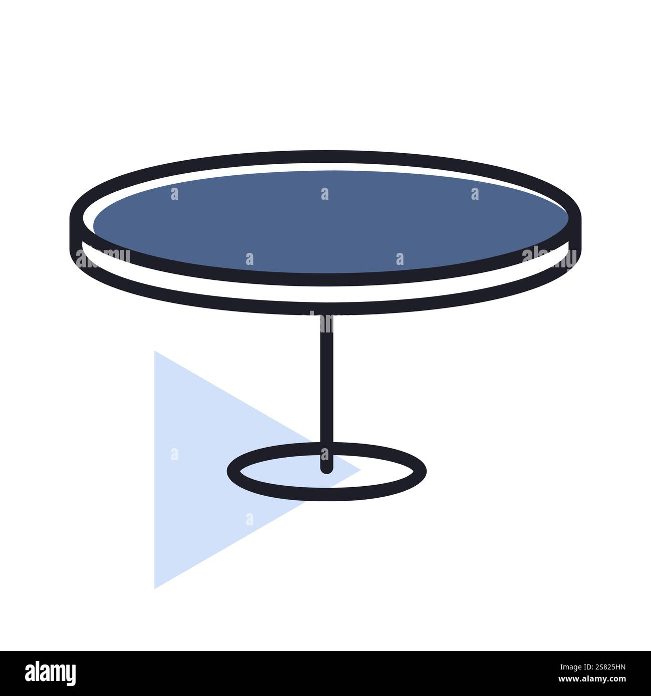 Round table vector icon. Graph symbol for furniture, web site and apps ...
