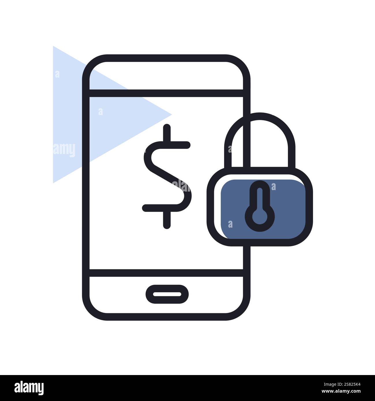 Mobile banking vector icon. Save funds. Internet banking symbol. Money ...