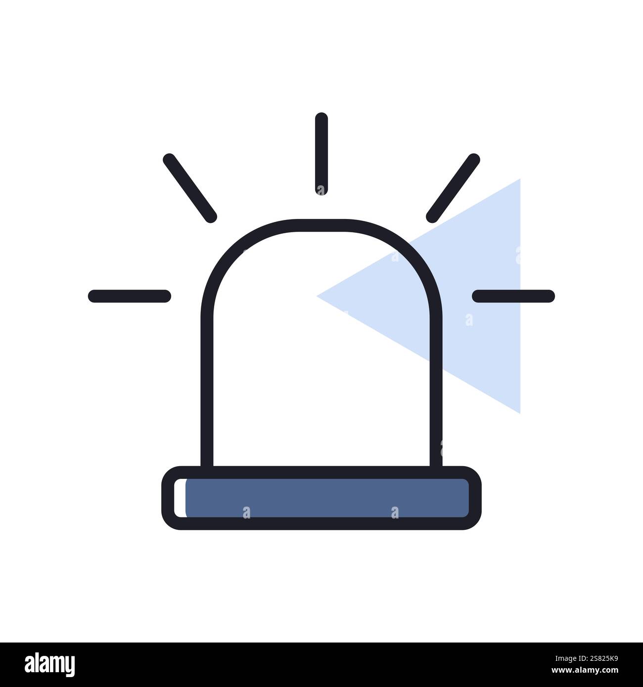 Siren vector icon. Alarm sign. Ambulance symbol. Special flashers of ...