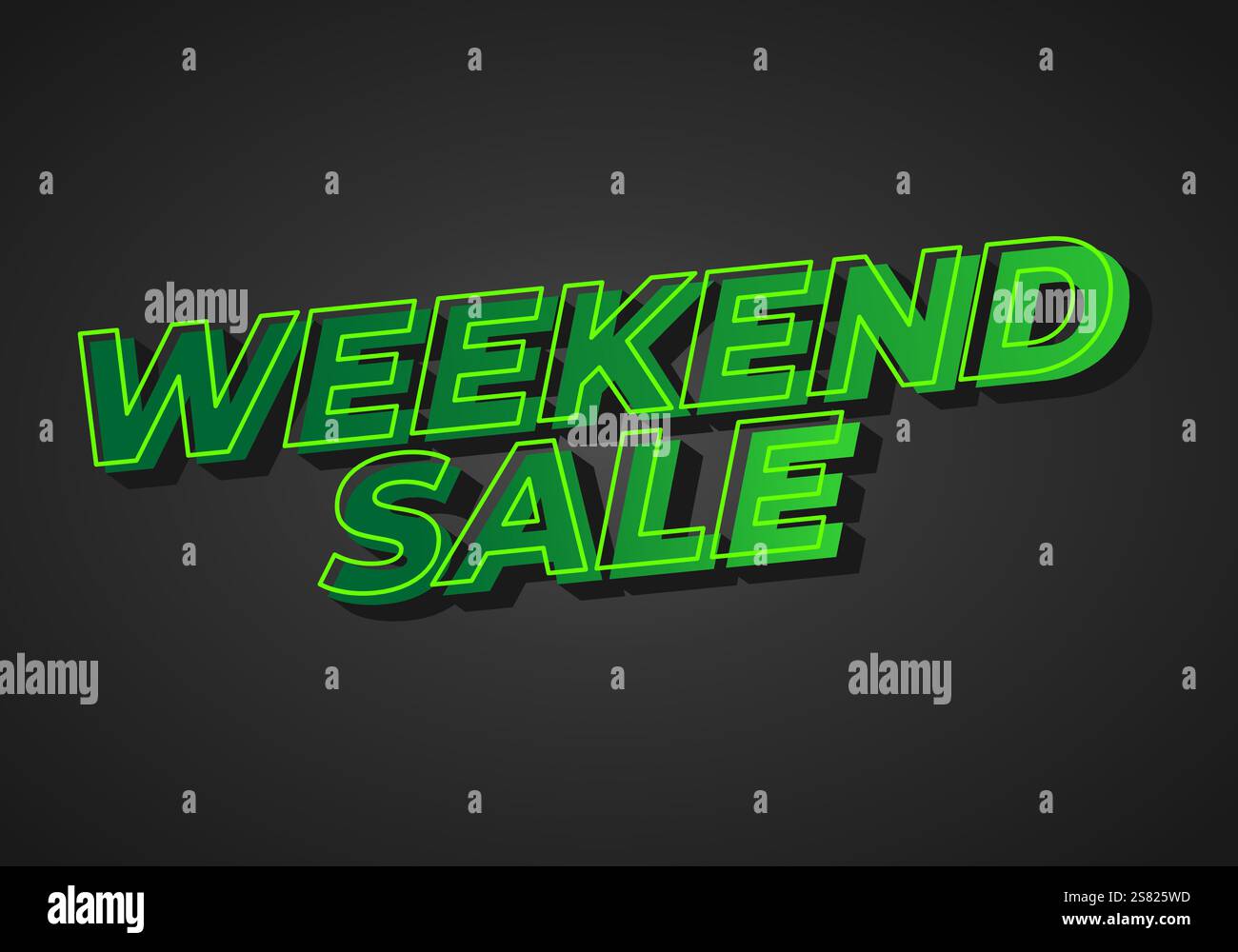 Weekend sale. Text effect design for social media or website ads Stock ...