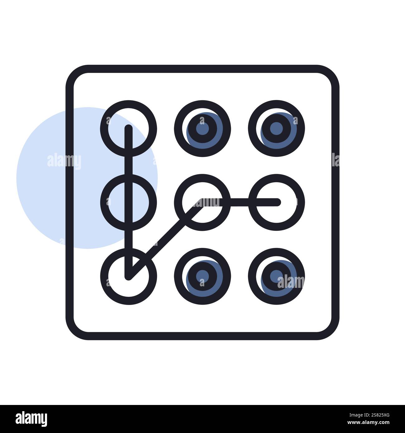Lock pattern vector icon. Hand entering smartphone password symbol ...