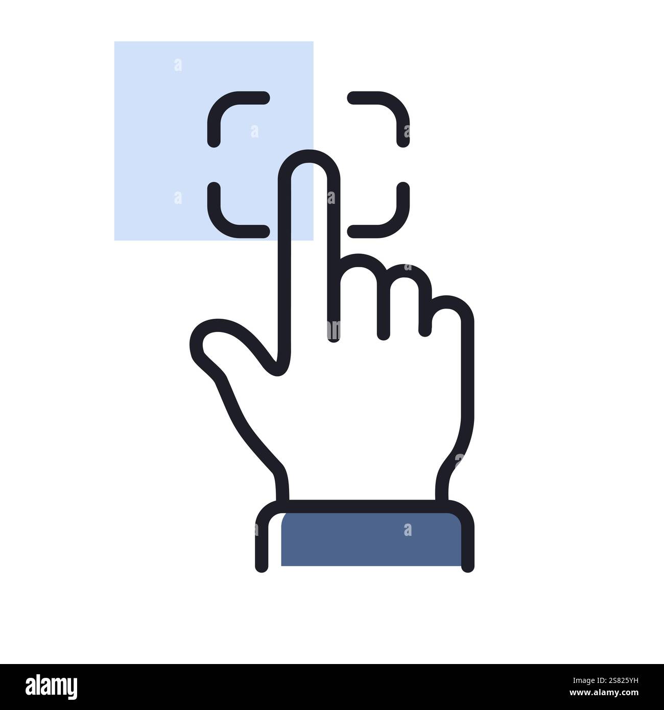 Fingerprint scanning vector icon. Biometrics concept. Security sign ...