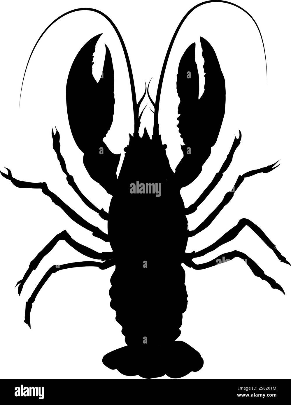 lobster silhouette - vector illustration Stock Vector Image & Art - Alamy
