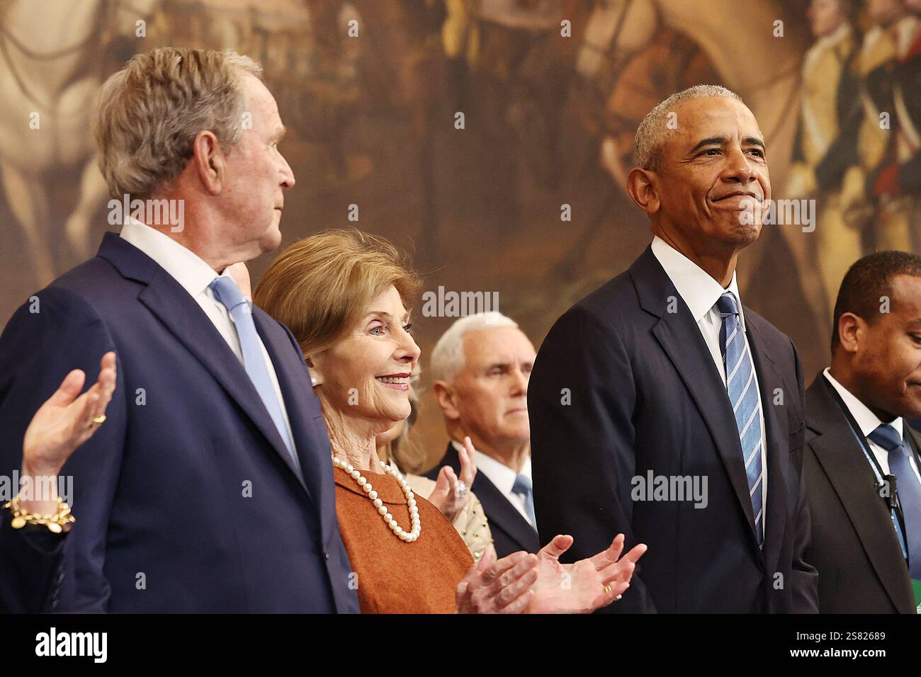 Washington, United States. 20th Jan, 2025. (L-R) Former U.S. President ...
