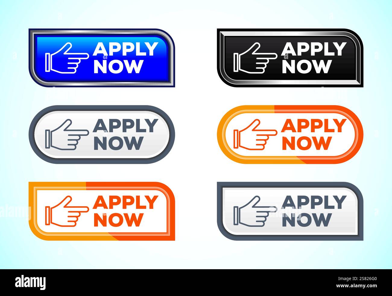 APPLY NOW button, Suitable for mobile app, and website UI design Stock ...