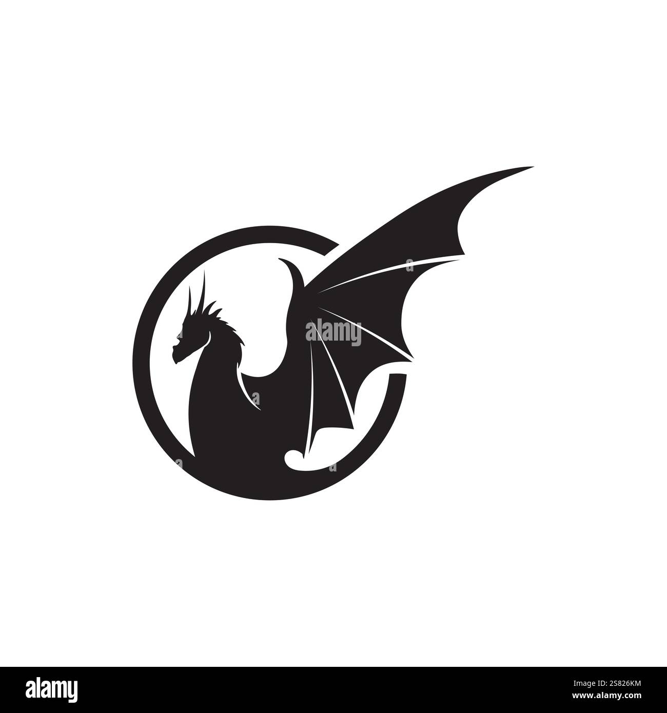 Dragon vector animals icon illustration design logo template Stock Vector Image & Art - Alamy